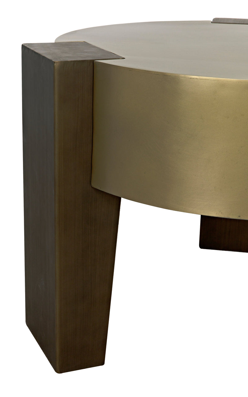 Noir Carrusel Coffee Table, Metal with Brass and Aged Brass Finish – eCTURE