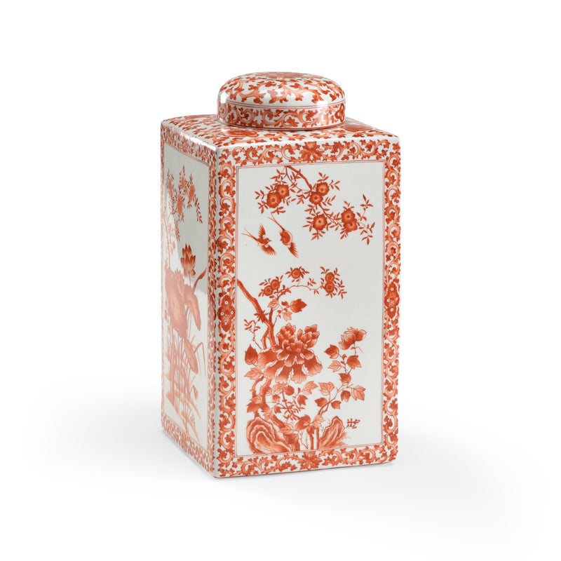 Chelsea House Lotus Square Jar (Lg) Red – eCTURE