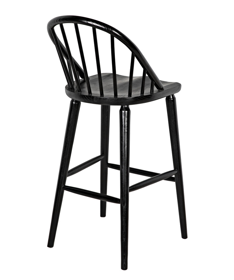 Noir Gloster Bar Chair, Charcoal Black – eCTURE
