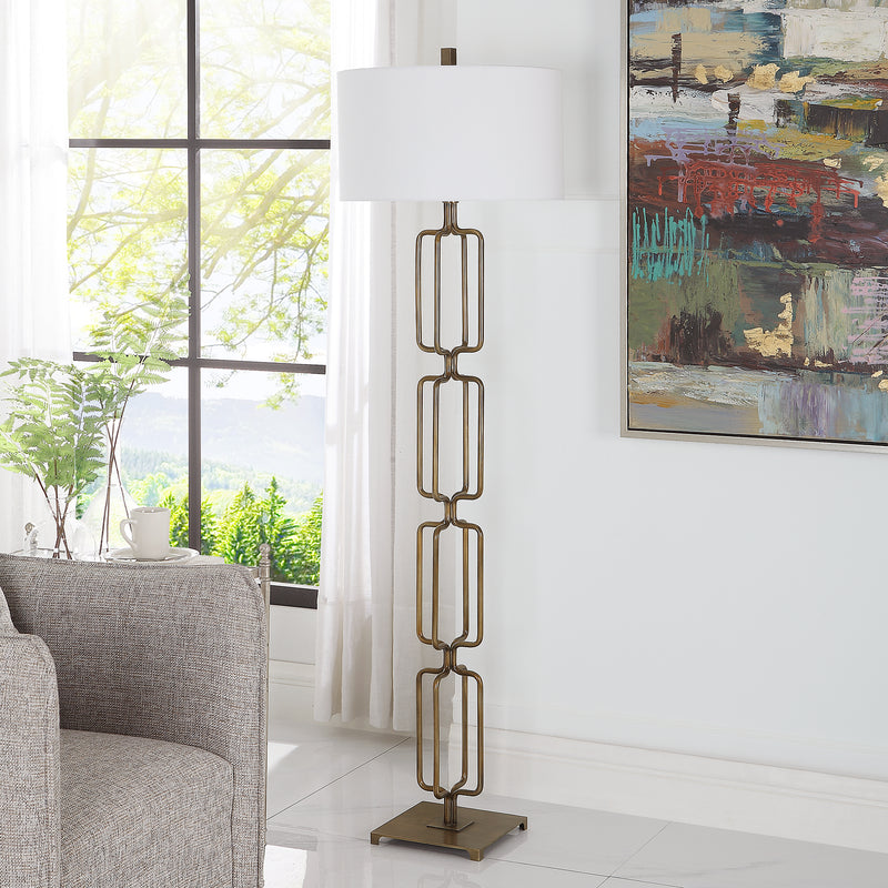 Uttermost Link Brushed Gold Floor Lamp – eCTURE